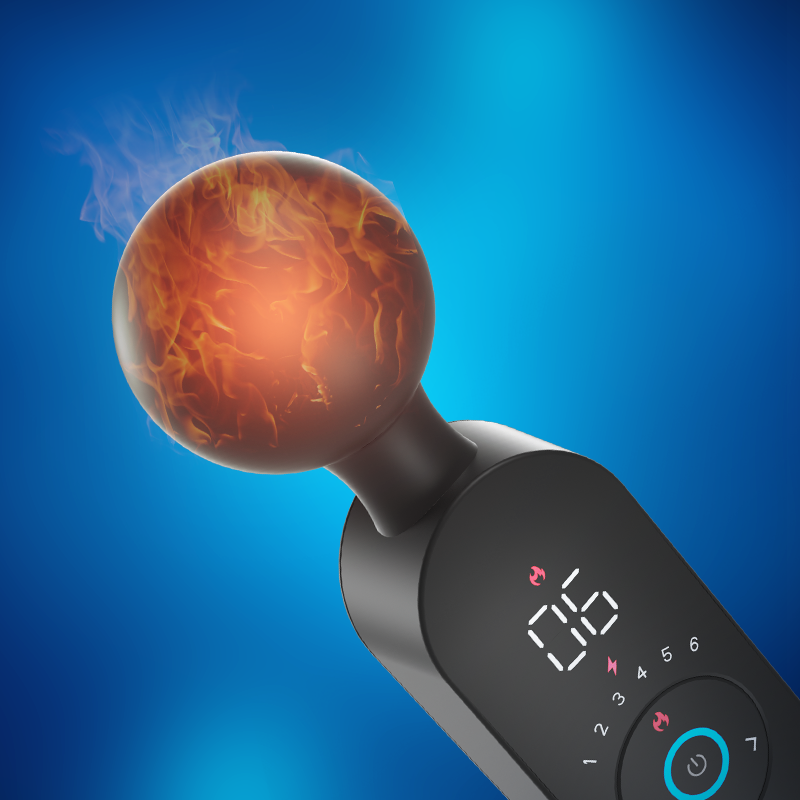 ARES 12 Functions 6 Level Intensity Massage Wand Warm Head Extra Quite ...